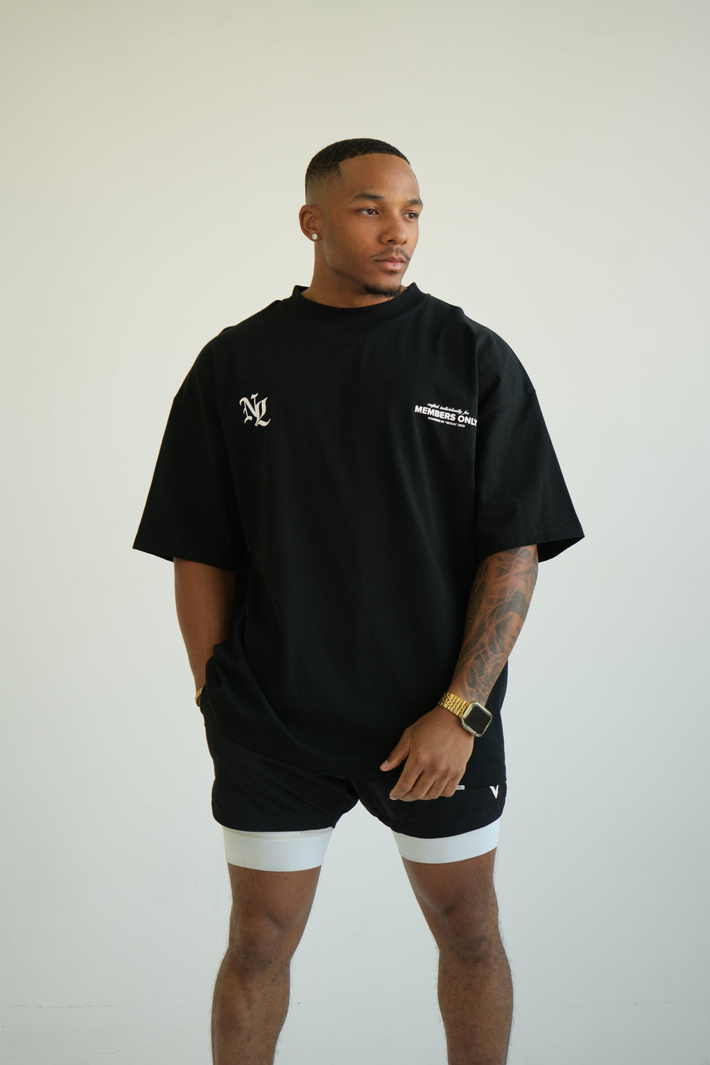 "Members Only" Oversized Tee - Onyx Black – NXTLVL